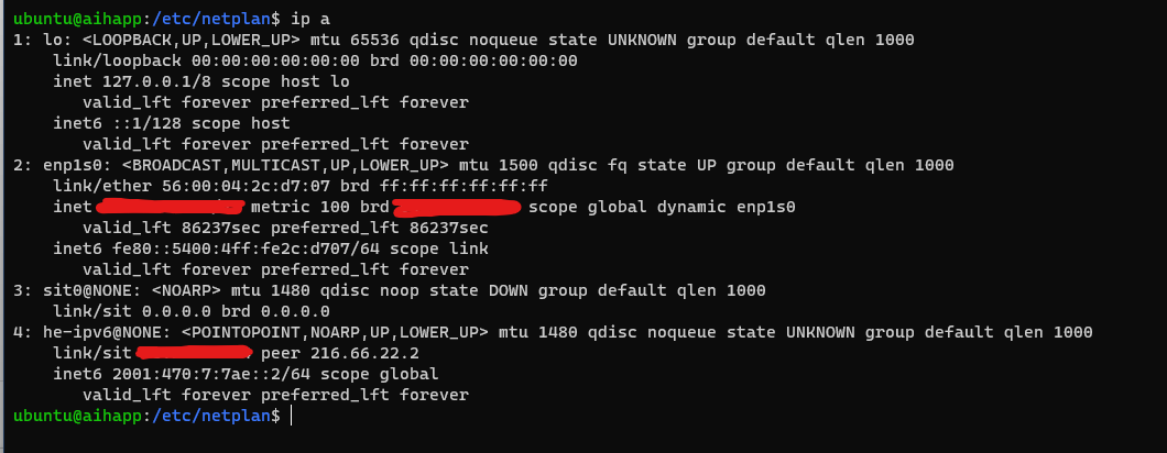 Setting up Hurricane Electric IPv6 on Ubuntu 22.04 - aih.app